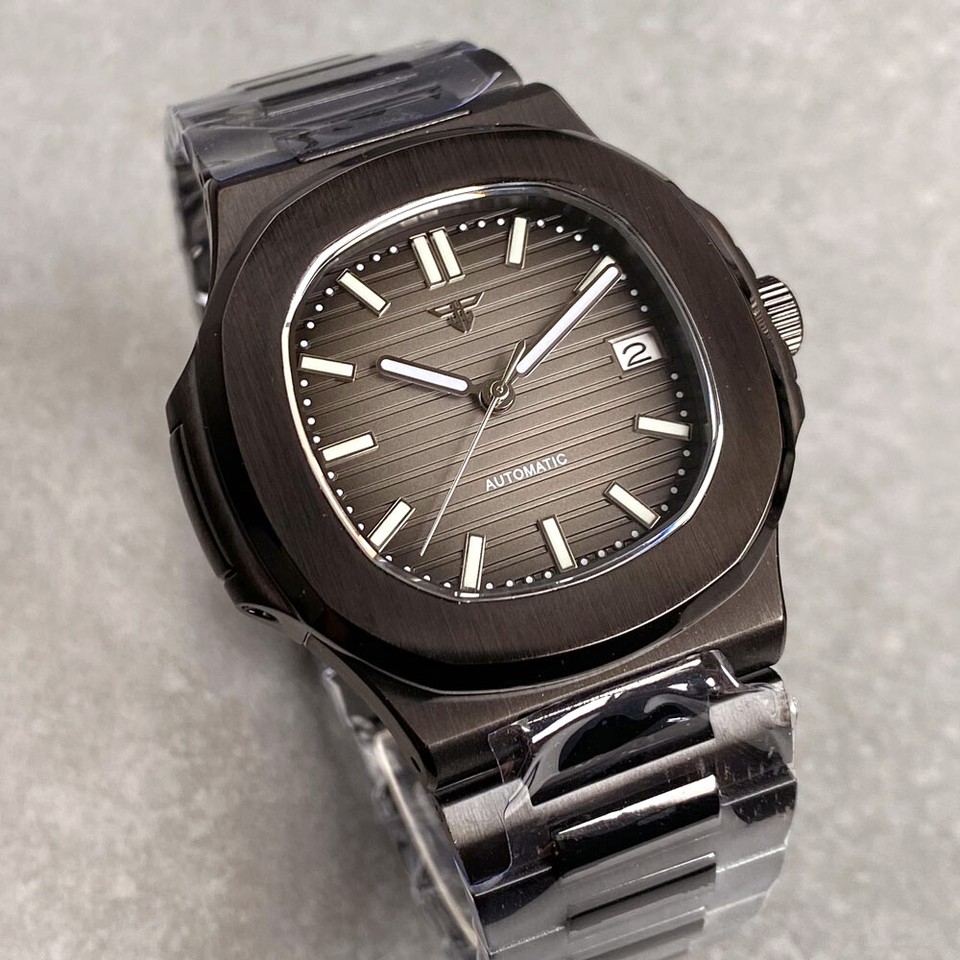 40mm Tandorio Square PVD Black Blue White Dial NH35 Automatic Men Watch ...