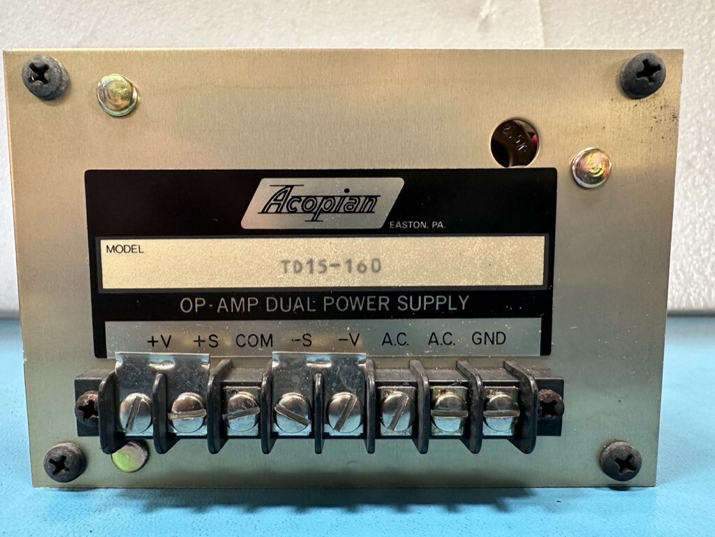 ACOPIAN TD15-160 OP-AMP DUAL POWER SUPPLY +-15V 1.6 AMPS | eBay