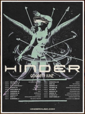 HINDER | GOODBYE JUNE Tour 2023 Ltd Ed New RARE Poster +BONUS Hard Rock ...