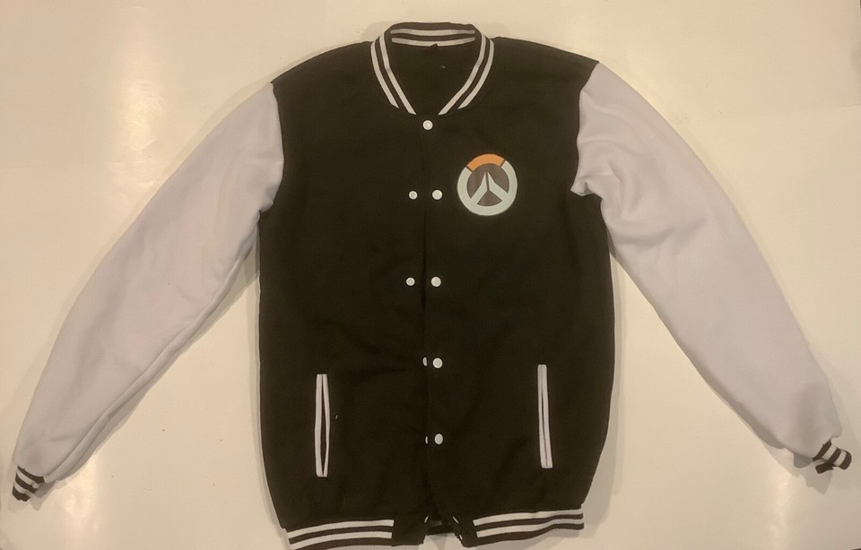 Overwatch Genji Varsity Jacket Black w/ White Sleeves - Kids Small | eBay