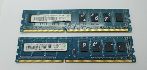 2x2 Ramaxel RMR5030ED58E8W-1600 2GB PC3-12800 DDR3-1600 240-PIN DIMM ...