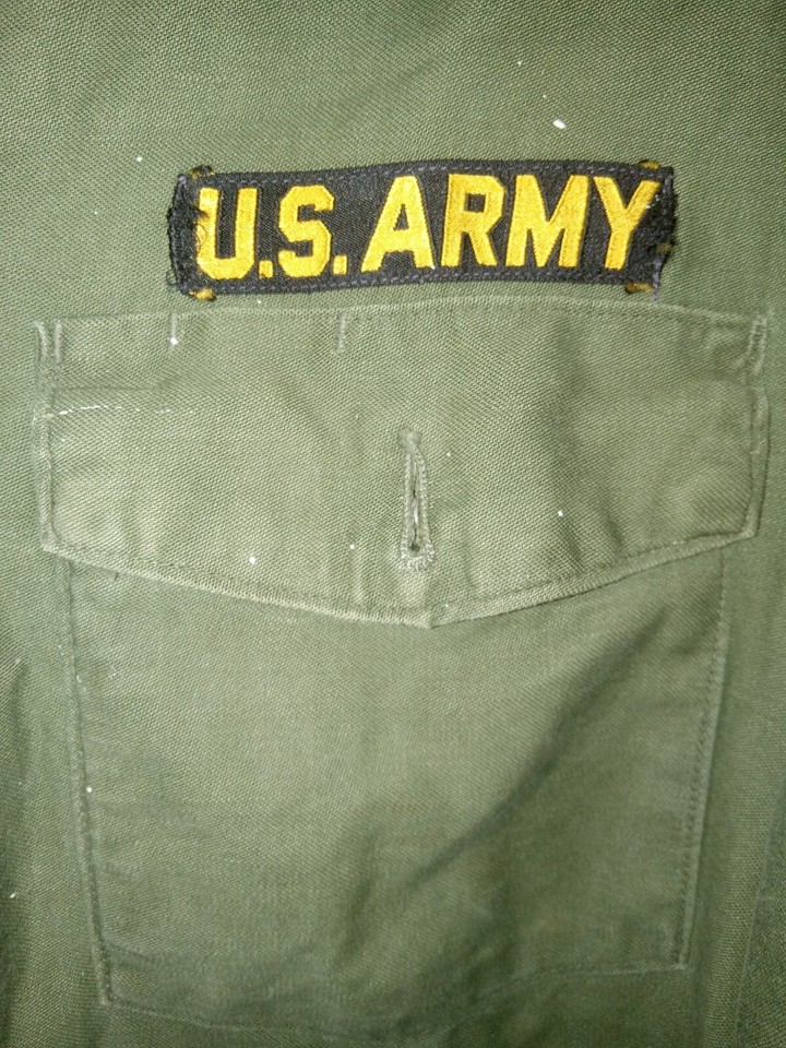 U.S. ARMY Vietnam Era Sgt First Class Field Jacket w/Patches*Distressed ...