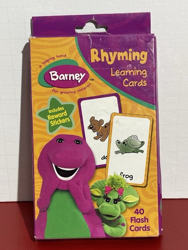 Bendon Barney 2005 Rhyming Learning 40 Flash Cards | eBay