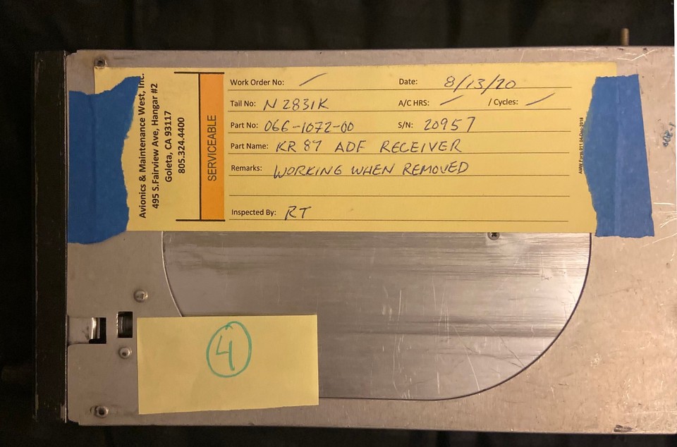 Bendix/King KR 87 ADF Receiver P/N 066-1072-00 S/N 20957 w/ Tray ...