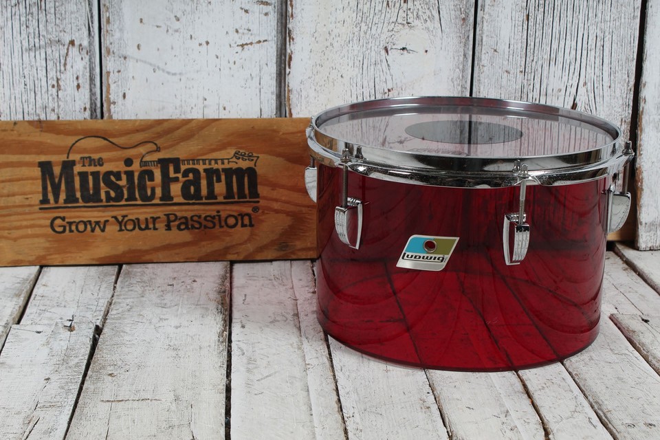 Ludwig Vintage 1970s Vistalite Tom Drum Red Vistalite Acrylic 12 Inch ...