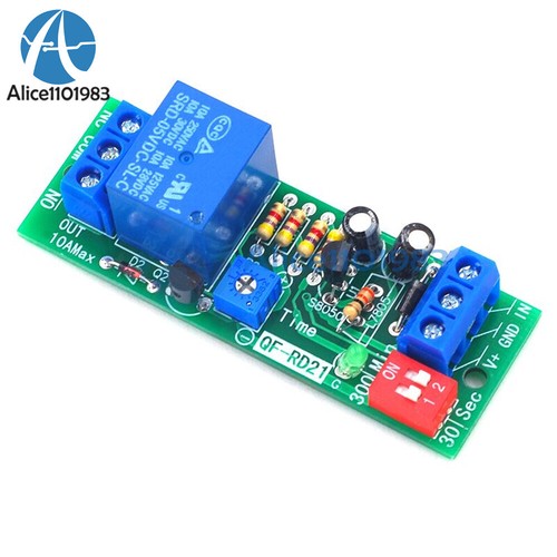 DC 5V 12V 24V Adjustable Time Delay Timing Timer Relay Switch Turn ON ...