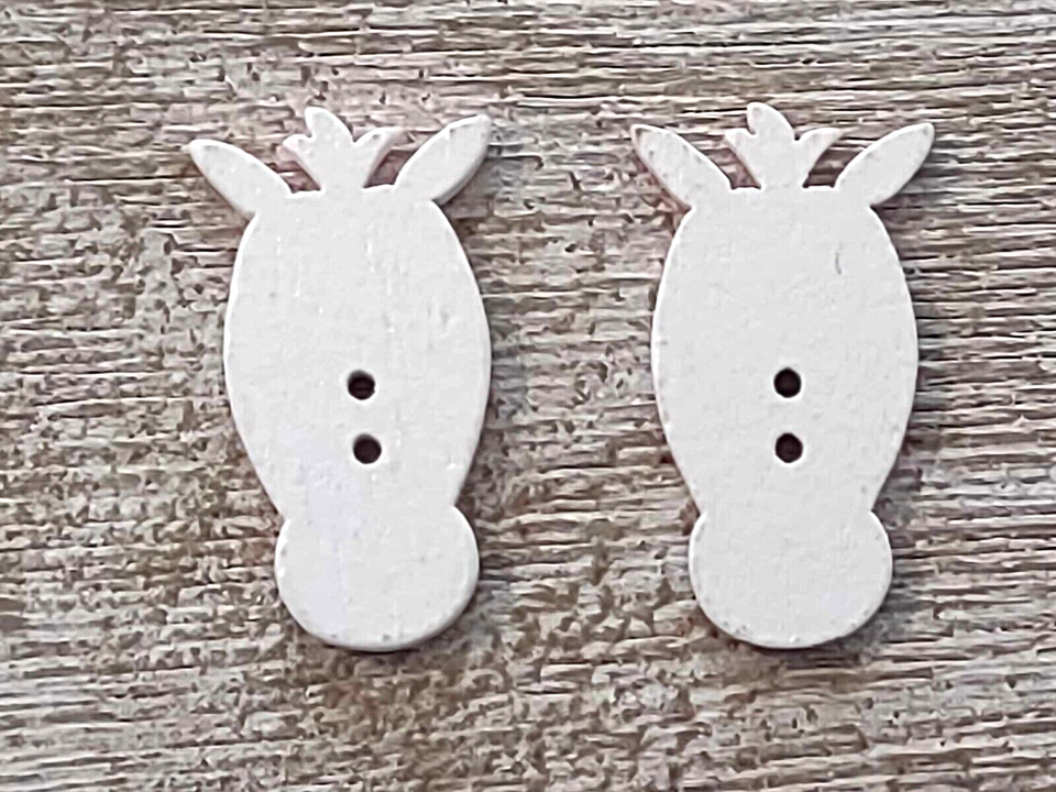 2 Pink Zebra Face Buttons Sewing Crafting Wood 2 Hole 1.25" x .75" | eBay