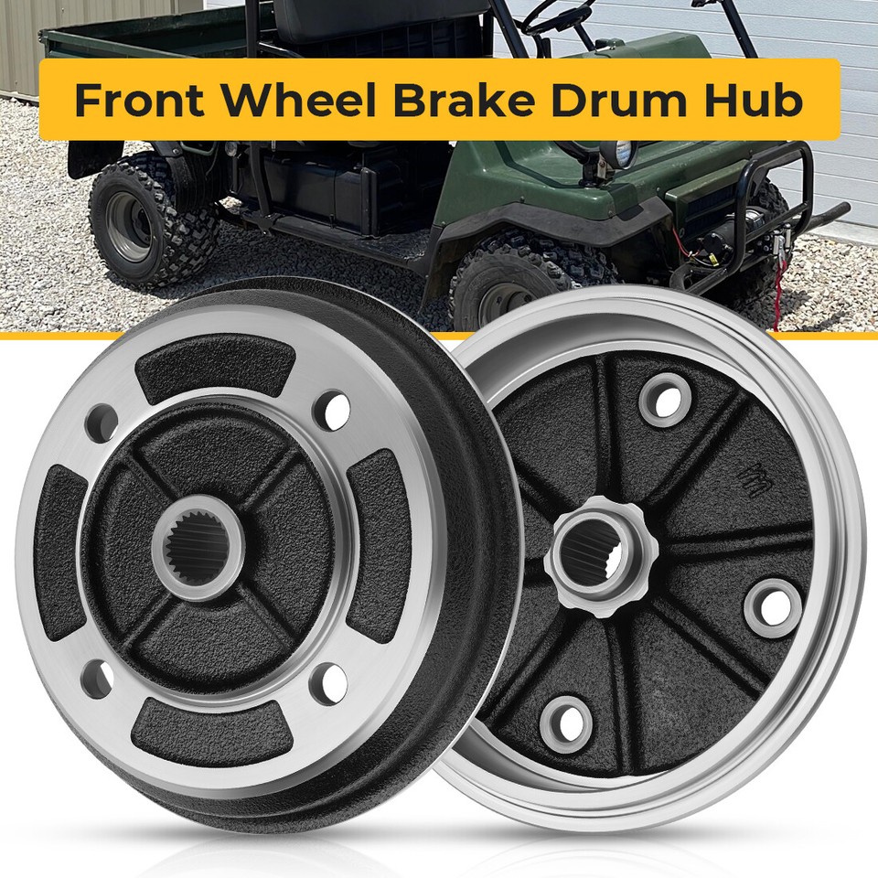 Front Wheel Brake Drum Hub 2PCS for Kawasaki UTV Mule 2510 4x4 KAF620 ...