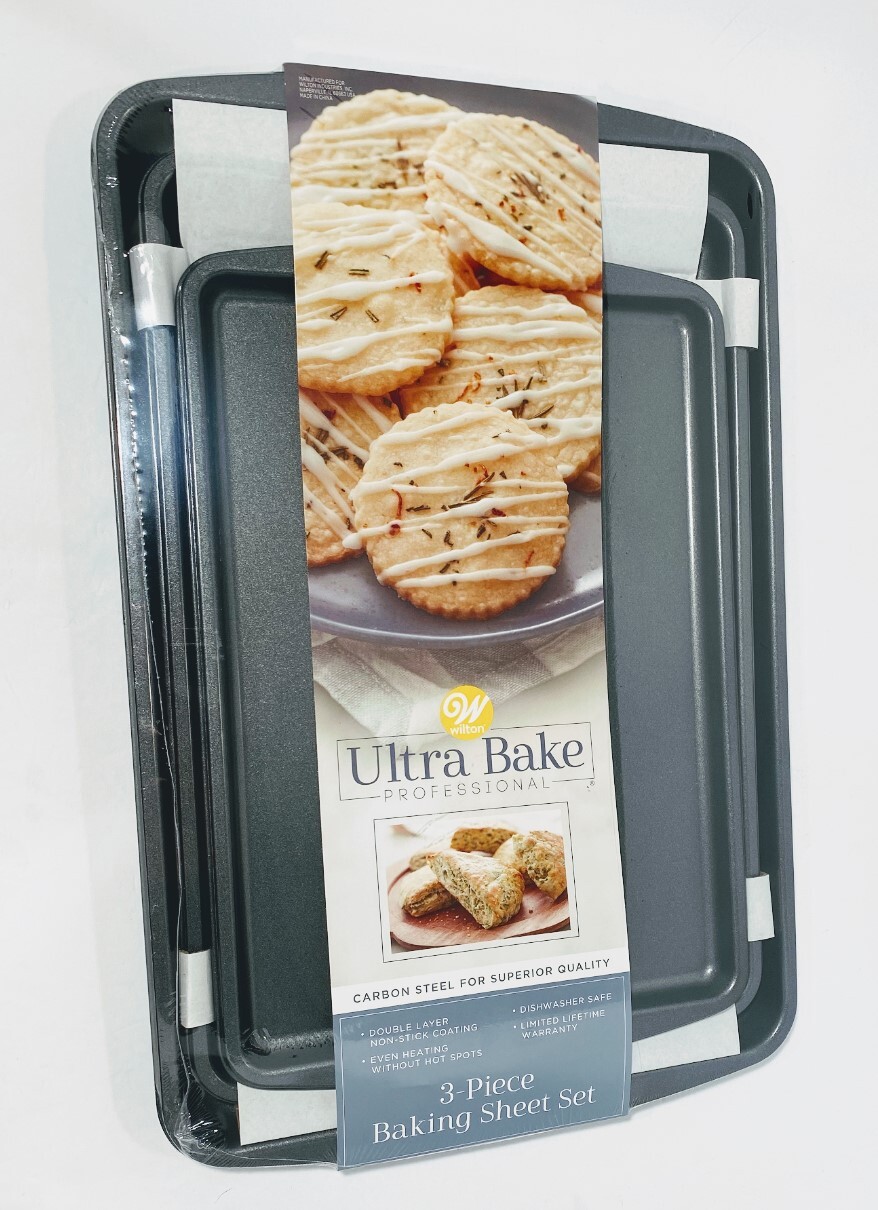 Wilton Ultra Bake Pro 3pc Cookie Sheet Set Bakeware Set - for sale ...