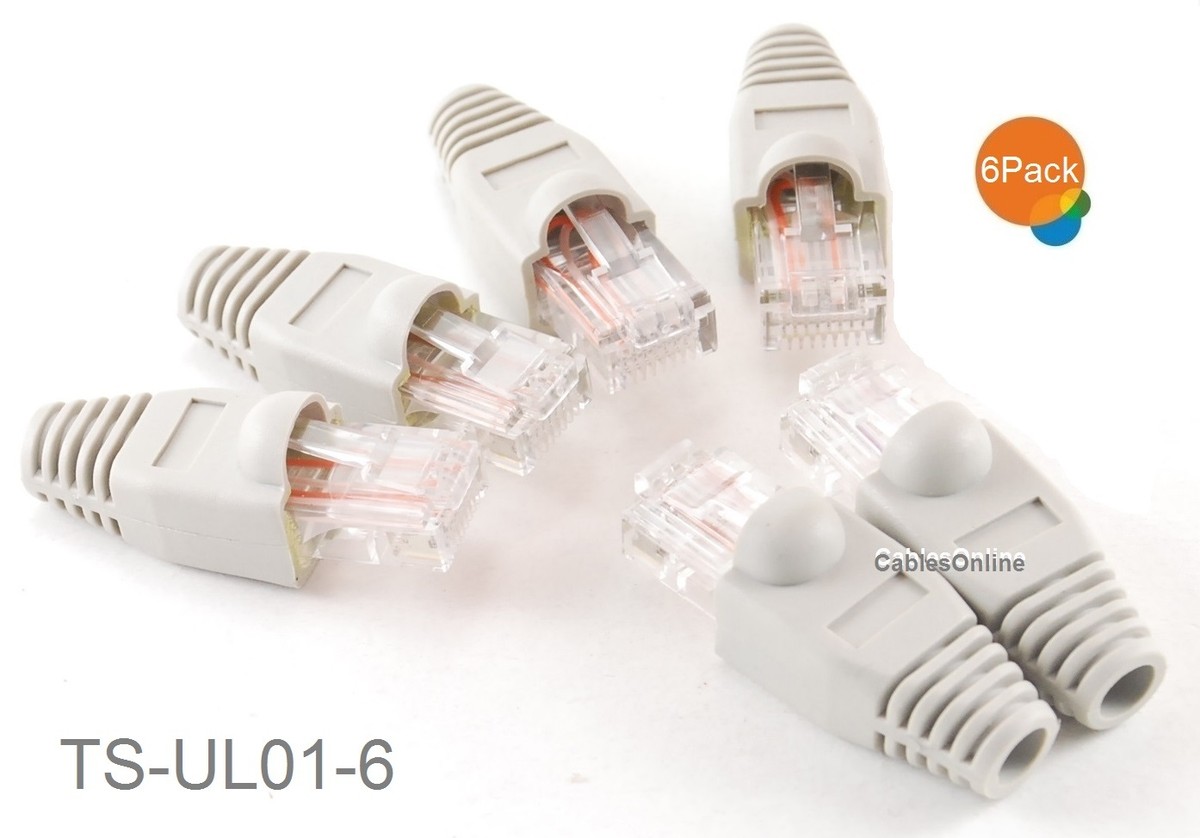 Plugue De Loopback Modular Plug RJ9 Flat/Round Cable Clear