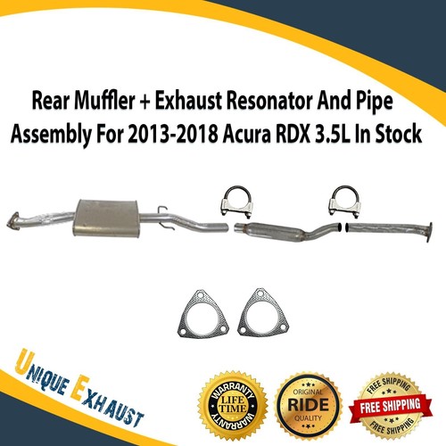 Rear Muffler + Exhaust Resonator And Pipe Assembly For 2013-2018 Acura ...
