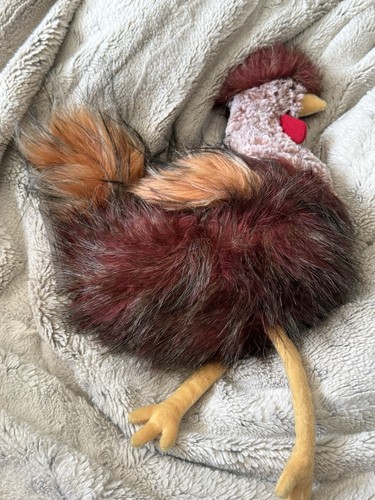Douglas RICARDO ROOSTER Brown Orange Fuzzy Feathered 11in Plush Bird ...