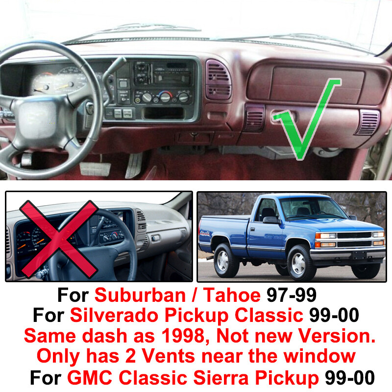 Dashmat For Chevy Silverado C1500 C2500 C3500 1997,1998 Dash Mat ...