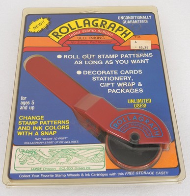 Rollagraph Roller Stamp Pattern Wheel Red Large Dragon Vintage Cool NEW ...