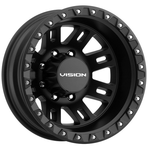 4-New 17" Vision 408 Manx2 Dually Wheels 17x6.5 8x170 Satin Black Rims ...