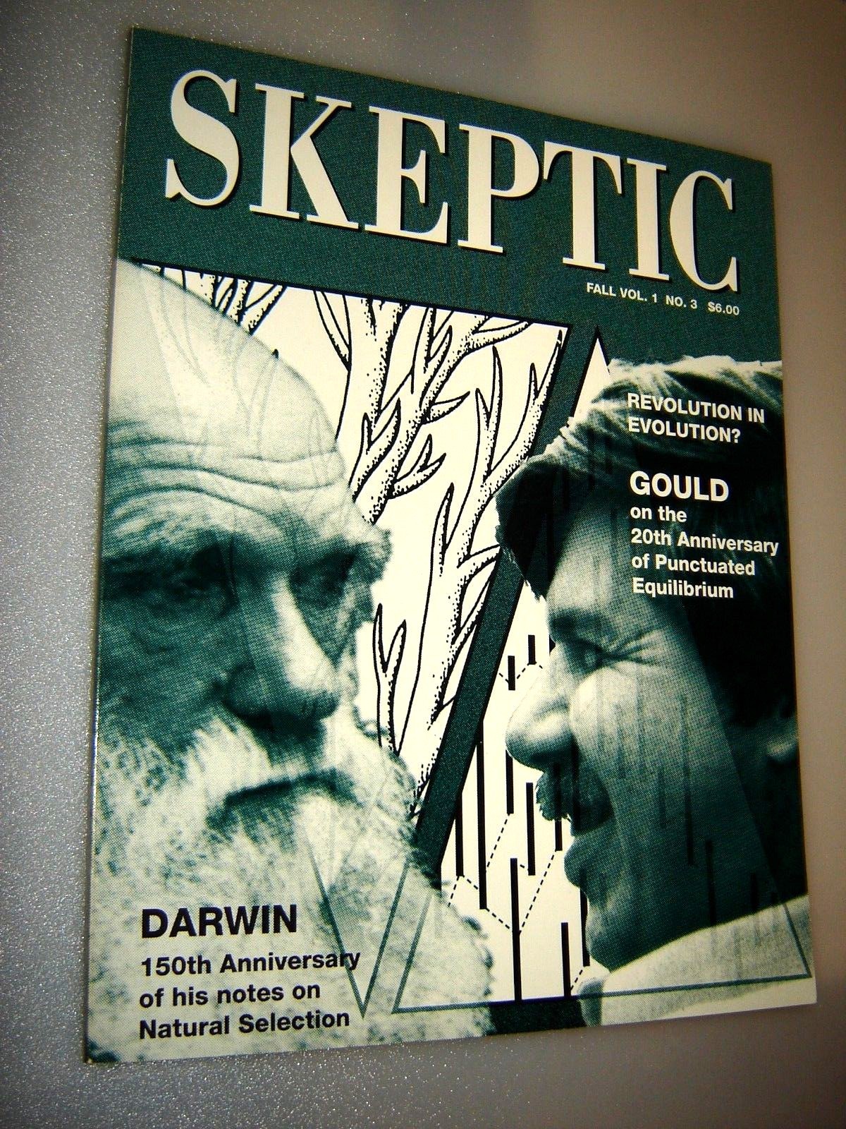 SKEPTIC Magazine Vol 1 No 3... 1992 RARE...Darwin 150th Anniversary ...