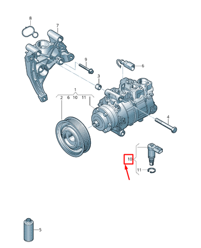 AUDI Q7 4M A/C Compressor Regulating Valve 4M0260839 NEW GENUINE | eBay
