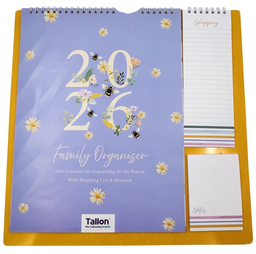 2026 Family Planner 5 Column Calendar Wall Organiser Shopping List ...