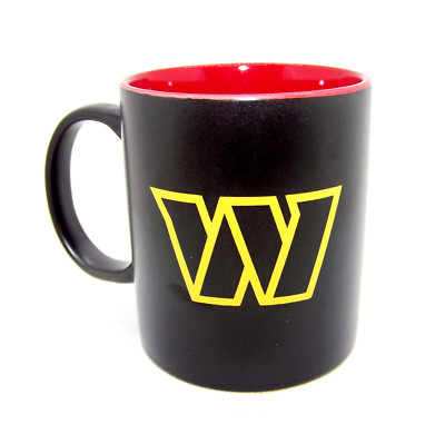 Washington Commanders NFL Matte Black Ceramic Coffee Cup Mug 11 oz Red ...