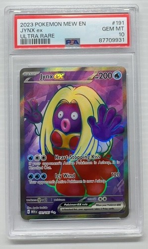 2023 Pokemon 151 MEW EN Jynx ex Ultra Rare Full Art #191 PSA 10 Gem ...
