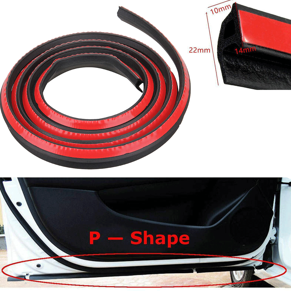 4M P-Type Rubber Weatherstrip Car Door Window Edge Noise Insulation ...