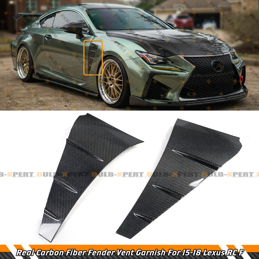 2015-2018 Lexus RC F Real Carbon Fiber Front Fender Side Vent Cover ...