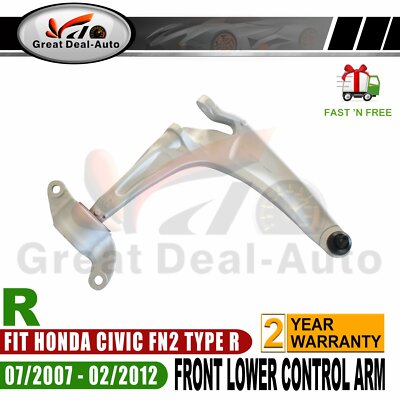 Front Lower RIGHT Control Arms w/ Bush For Honda Civic FN2 TYPE R 07-11 ...