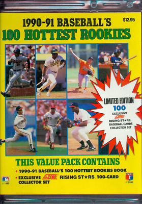 1990-91 Score Baseball Baseball's 100 Hottest Rookies Book Album Guide ...