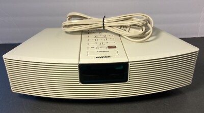 Bose Wave Radio AM/FM Alarm Clock White Model AWR1-1W Tested Works Made ...
