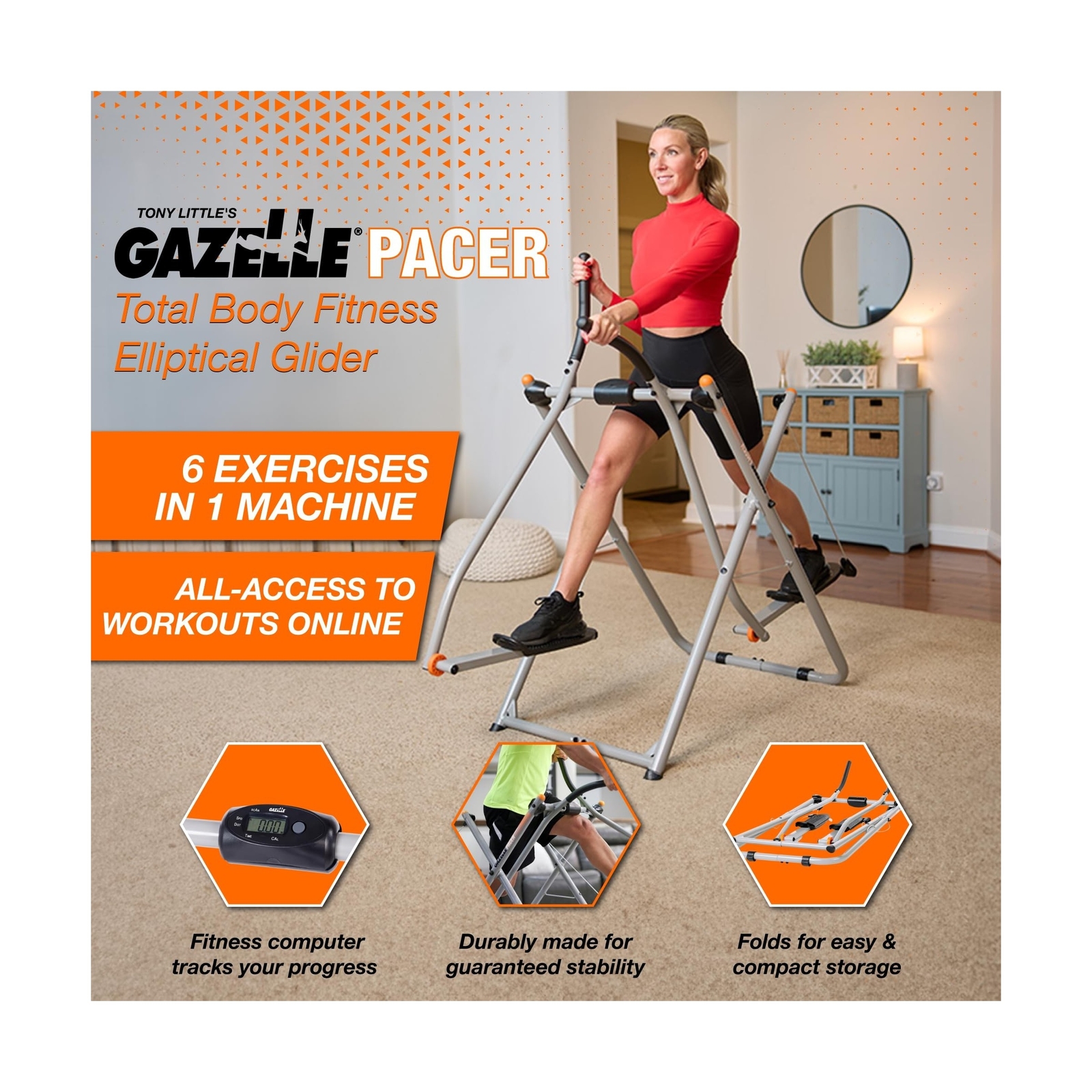 Gazelle Tony Little Total Body Fitness Workout Exercise Elliptical ...