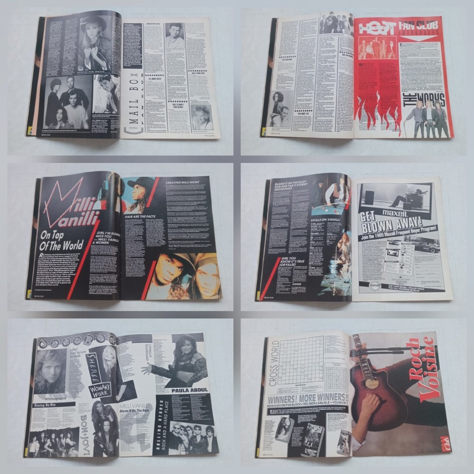 Fan Club Milli Vanilli NKOTB Bros Richard Marx Whitesnake The Cult ...
