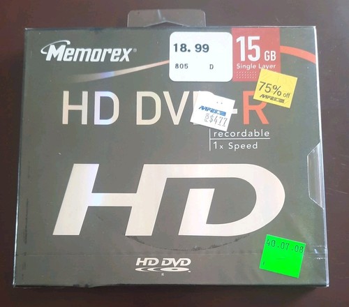 Memorex HD-DVD-R 15GB Single Layer 1x Speed Recordable New | eBay
