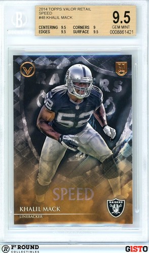 POP 1: Khalil Mack RC BGS 9.5: 2014 Topps Valor Retail Speed Rookie ...