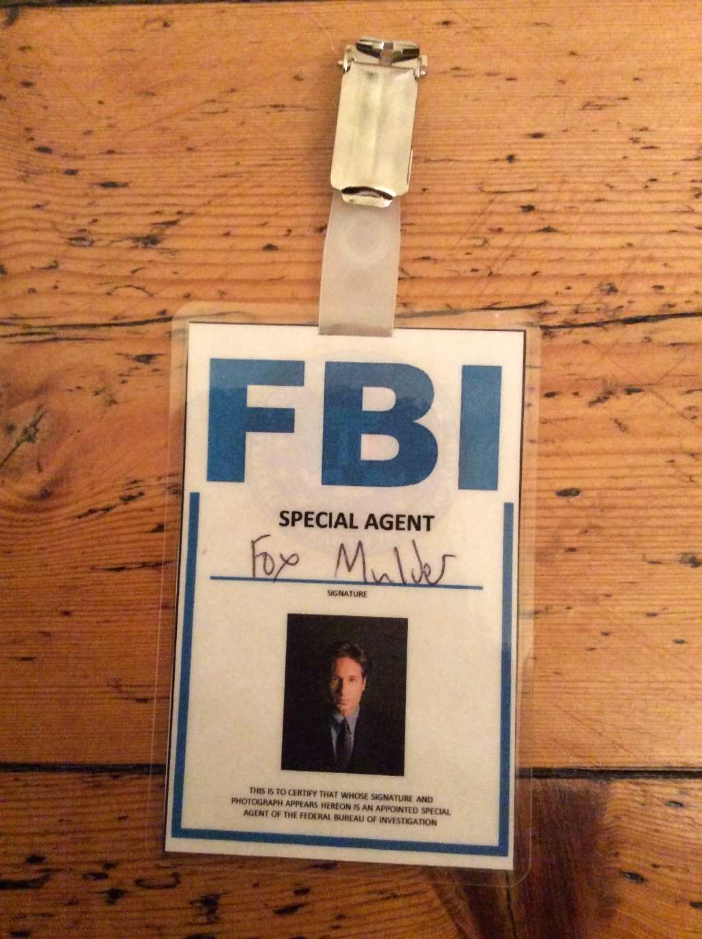 The X-Files Fox Mulder FBI ID Badge - Fancy Dress, Cosplay, Collectable ...
