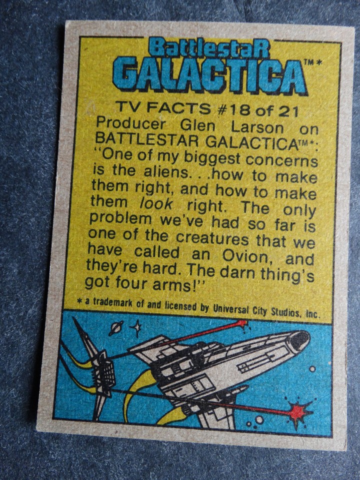 (VG) 1978 Topps Battlestar Galactica TV Show Card Complete Your Set U ...
