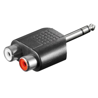 Audio Adapter 6,3mm Klinke Stecker Cinch Chinch Kupplung Buchse ...