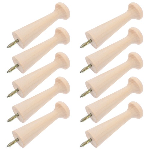 10 Pcs Clothes Hook Solid Wood Coat Hooks Wall Mount Shaker Peg Rack | eBay