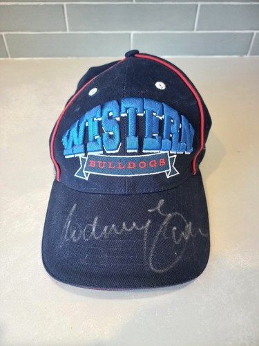 Signed Western Bulldogs AFL Hat Cap Aussie Rules Footy Autographed OSFM ...