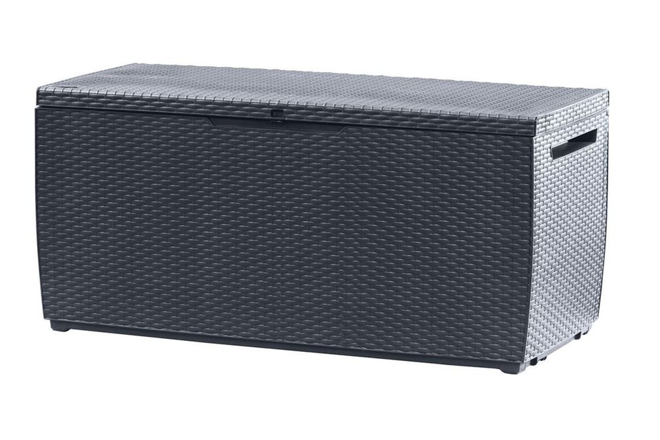 Keter Capri Plastic Rattan Garden Storage Box Anthracite or Brown ...