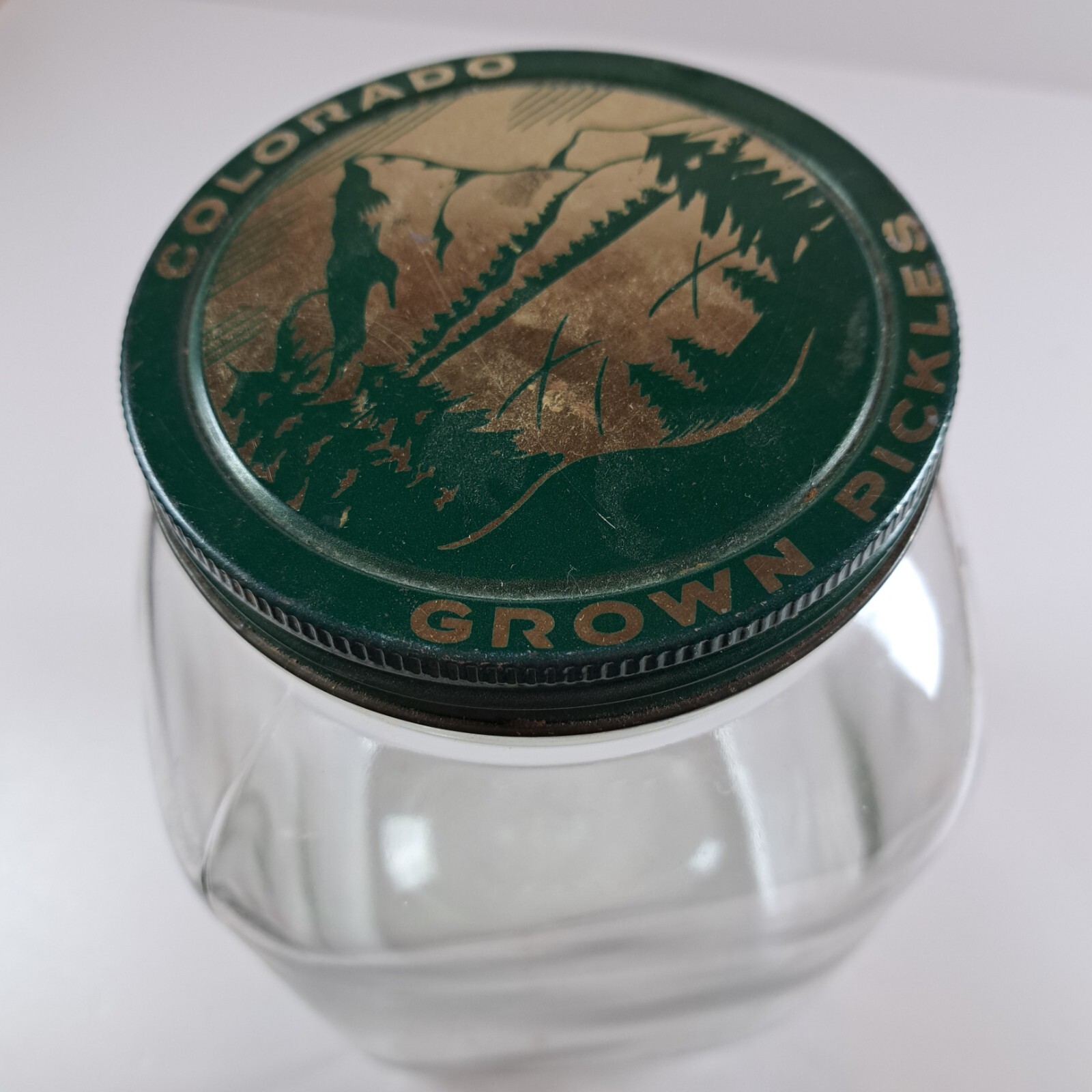 Vintage Glass Jar Colorado Grown Pickles Square 9-1/2" Tall | eBay