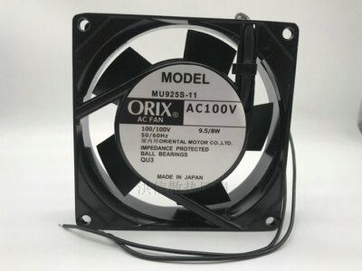 1 PCS ORIX Fan MU925S-11 AC 100V 9.5/8W 90*25MM 2 wire Aluminum frame ...