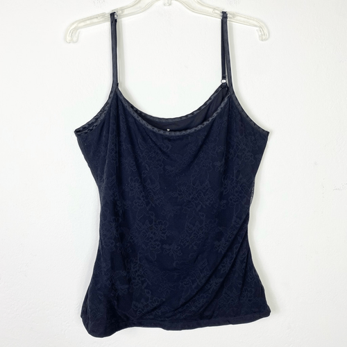 I am Yummie By Heather Thompson Black Lace Shapewear Tank Top Camisole ...