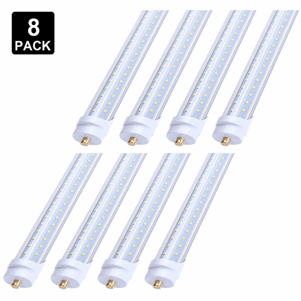 8FT T8 LED Tube Light FA8 Single Pin LED Shop Light Bulb Lamp,Ballast ...