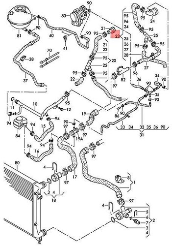 VW CADDY 2CA 2CB 2CH 2CJ COOLANT HOSE HEAT EXCHANGER 2K0122157AJ NO ...