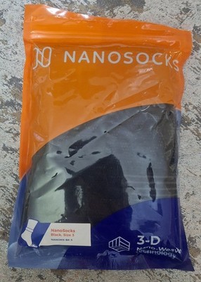 Nano Socks Size 3 Black 3D Nano-Weave NANOMX-BK-3 Circulatory NanoSocks ...