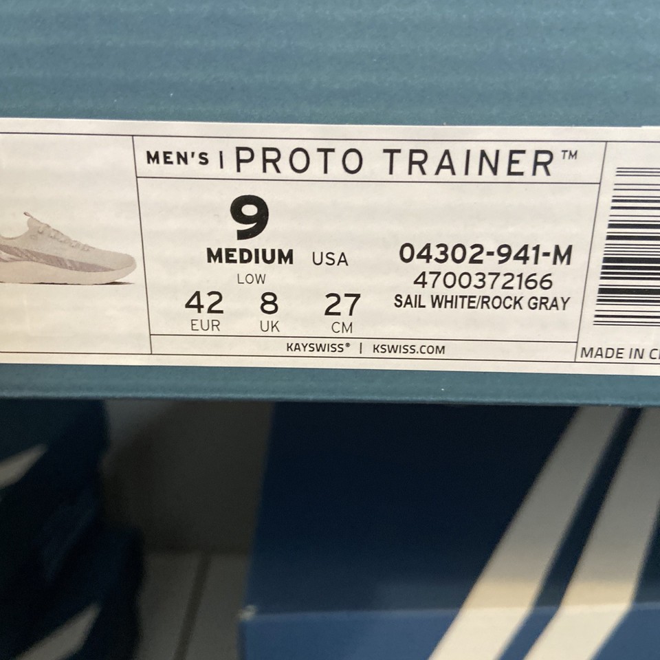 K•Swiss mens shoes size 9 Sail White Rock Gray | eBay
