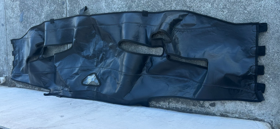 C5 Corvette Black Vinyl Front Bra Stretch Mask w/ Mirrors 97-04 ...