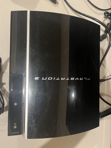 Sony PlayStation 3 PS3 Fat Console CECHH01 W/ 2 Dualshock 3 Wireless ...