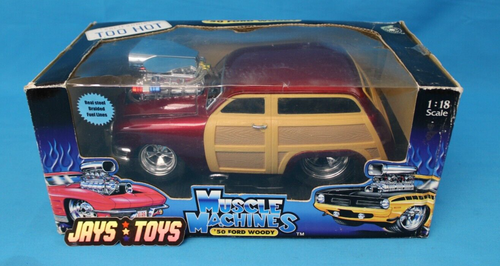 Muscle Machines '50 Ford Woody 1:18 Diecast 2001 Funline Merchandise w ...