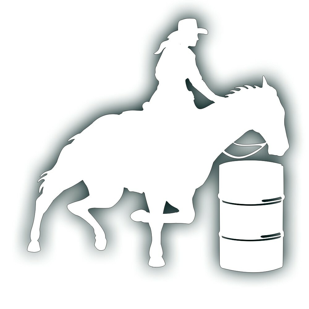 Barrel Racing Silhouette